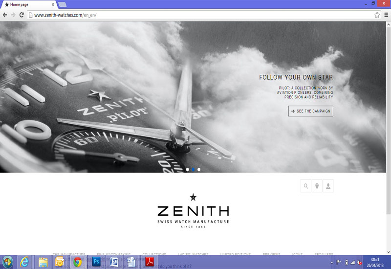 Zenith launches new website - WATCHPRO USA