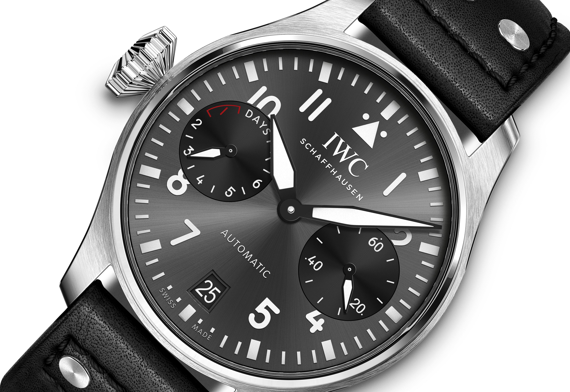IWC switches the crown of its Big Pilot to the left - WATCHPRO USA
