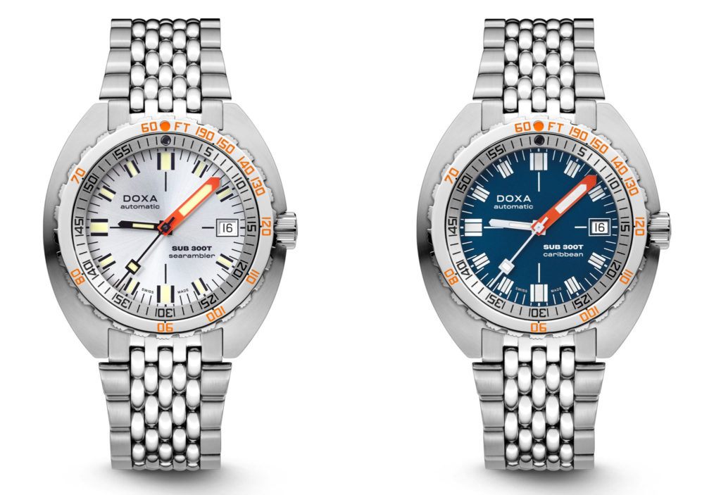 Doxa develops six dial colours for its 50th anniversary SUB 300T dive ...