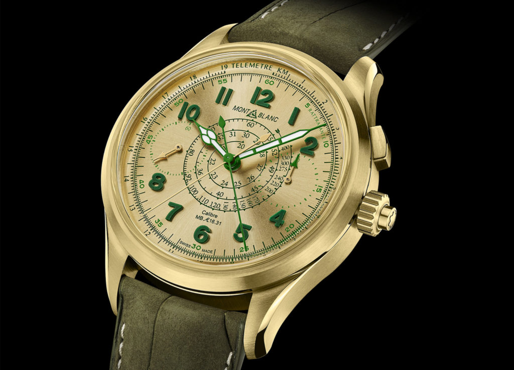 Montblanc juiced-up for lime gold 1858 Split Second Chronograph - WATCHPRO USA