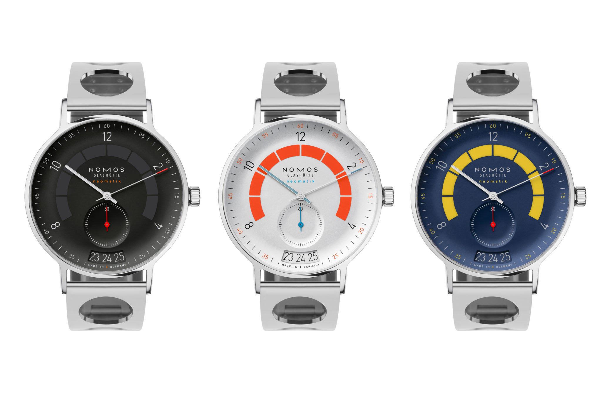 NOMOS adds limited edition Autobahn watches in retro colors - WATCHPRO USA