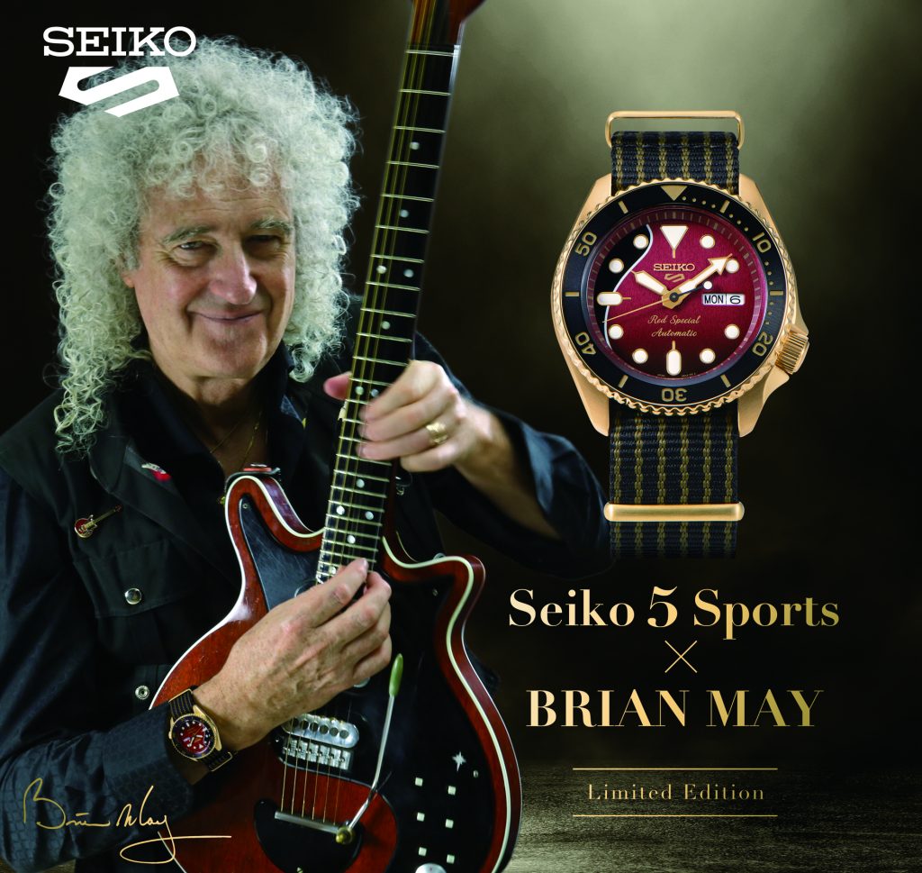 Queen guitar legend Brian May collaborates on a second Seiko 5 Sport ...