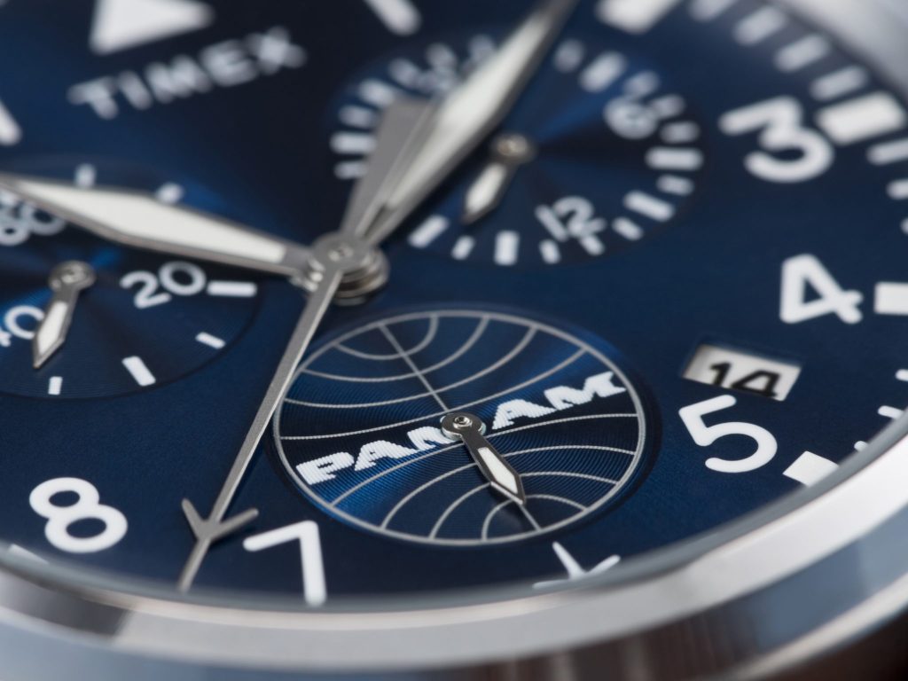 Buckle-up for landing of Timex Pan Am watch - WATCHPRO USA
