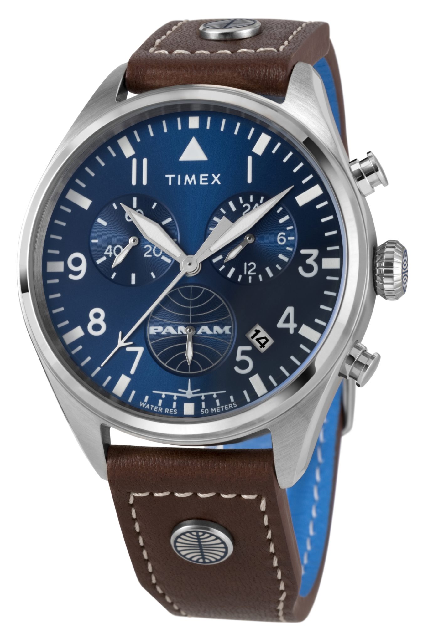 Buckle-up for landing of Timex Pan Am watch