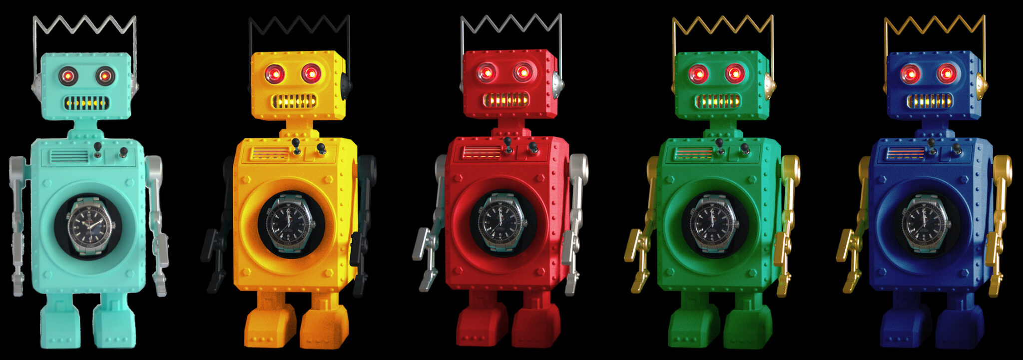 Chrome Calibre’s Retro Bot watch winders head to Kickstarter - WATCHPRO USA