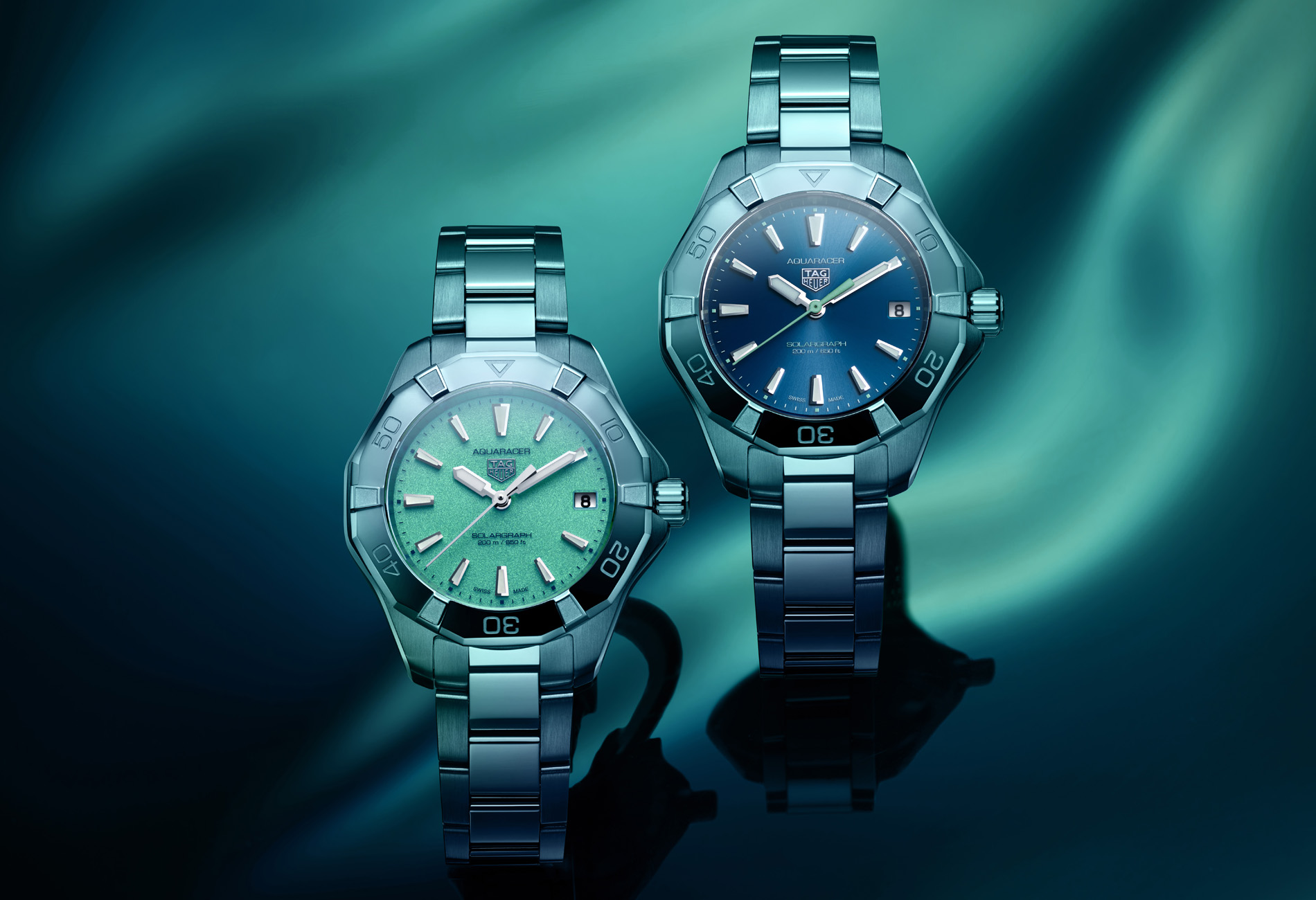 Sun rises on smaller TAG Heuer Aquaracer Solargraphs - WATCHPRO USA