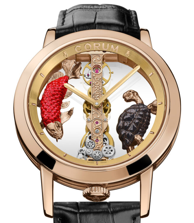 Golden dragon nests on latest Corum Golden Bridge watch - WATCHPRO USA