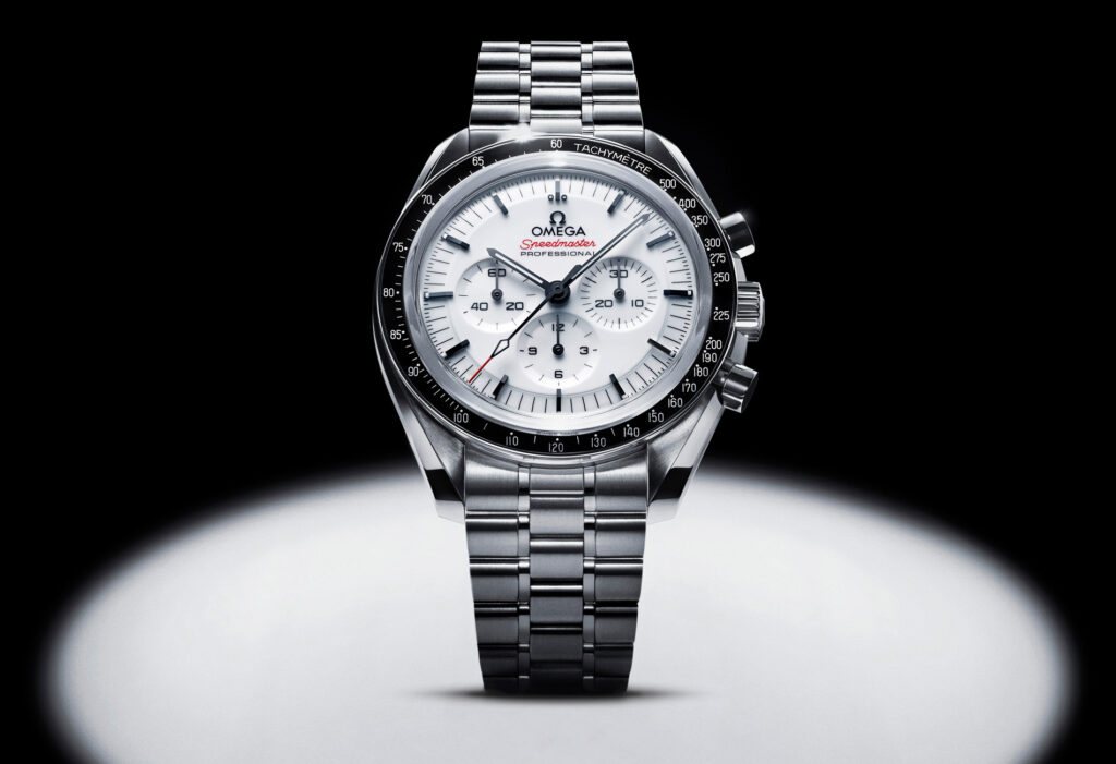 Omega comes clean with glossy white dialled Speedmaster Moonwatch ...