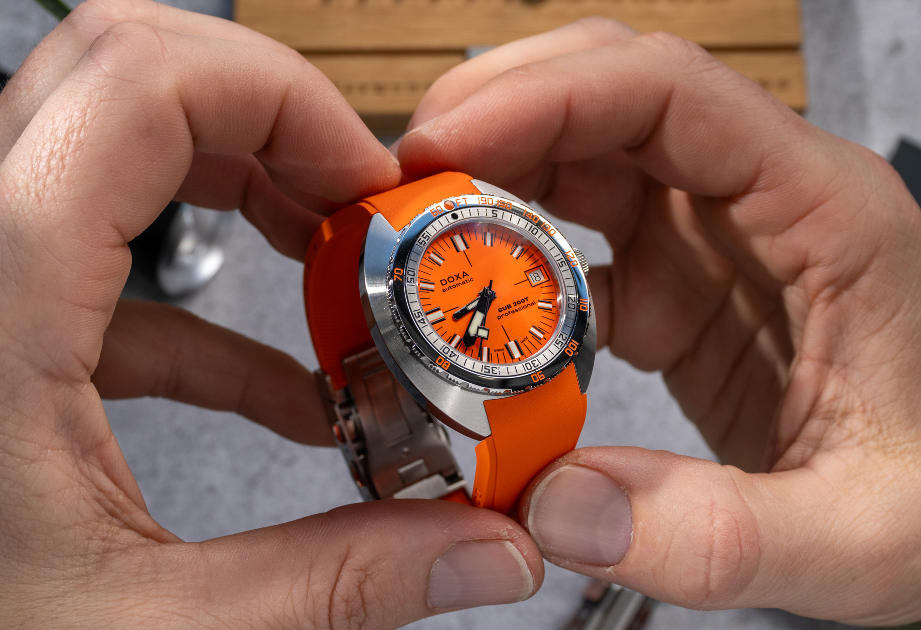 DOXA 200T arrives as a perfect 39mm version of the classic 300T dive ...
