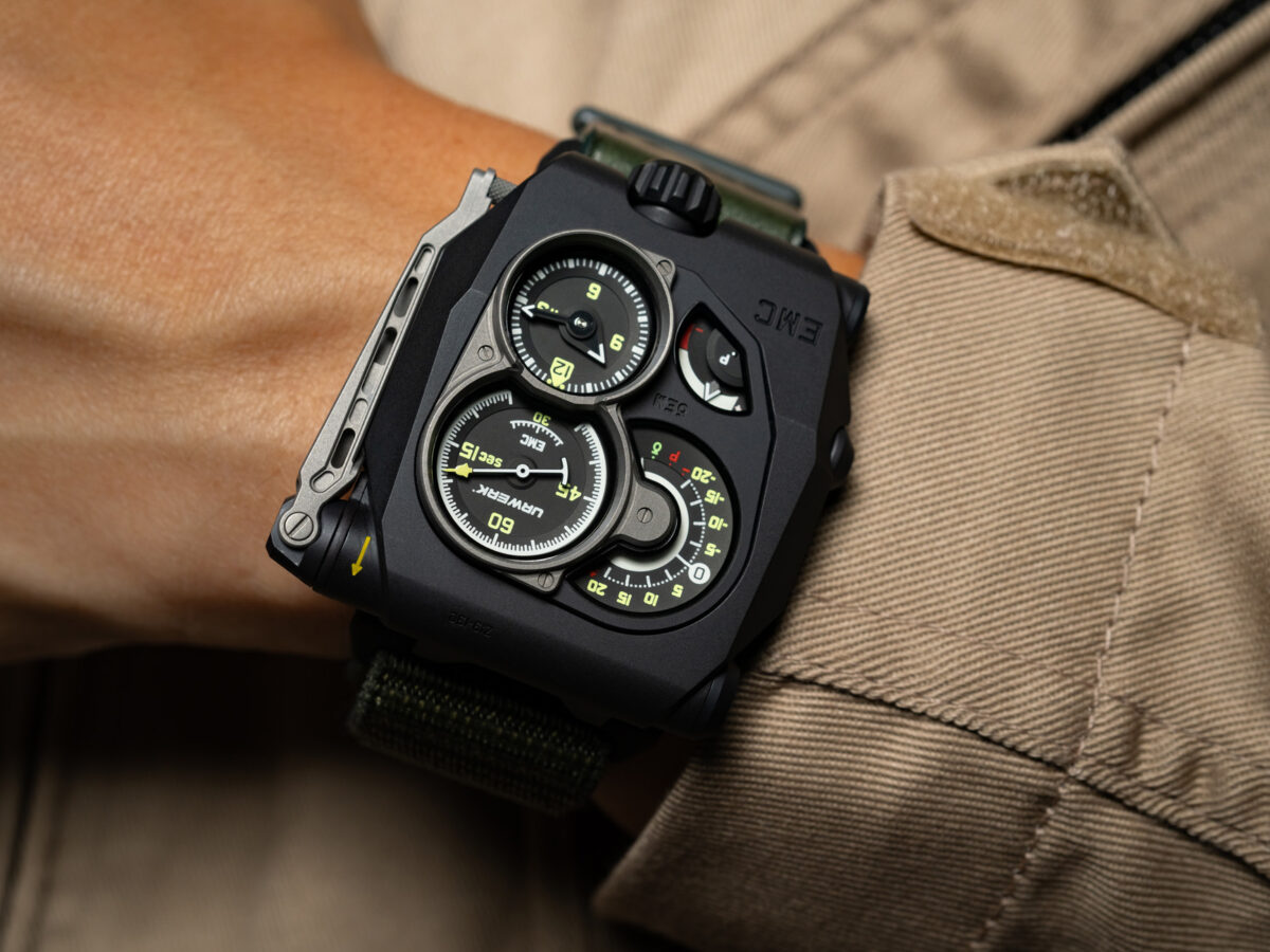 Urwerk revives its iconic EMC watch in stealth fighter jet black ...
