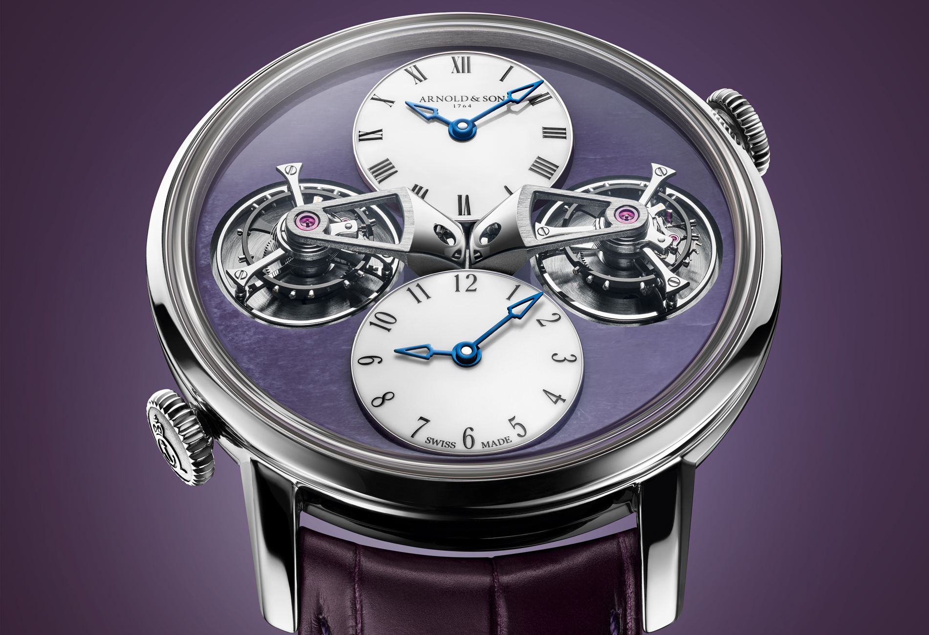 Purple heart: Arnold & Son brings sweet charoite shade to Double ...