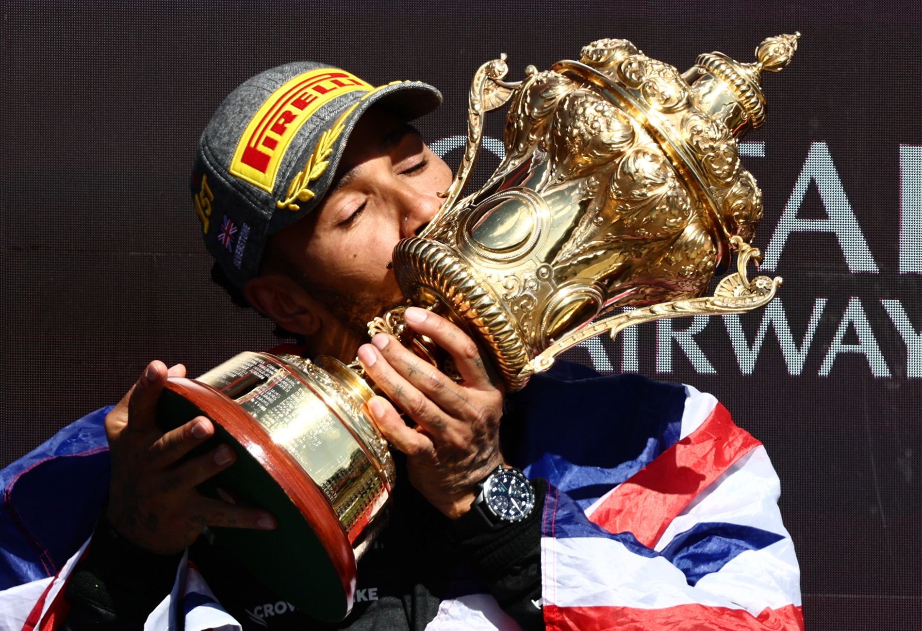 Lewis Hamilton’s IWC Pilot Chronograph, worn on the winner’s podium at ...