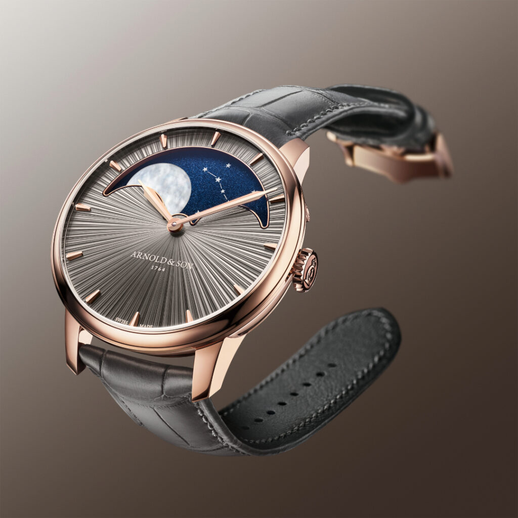 Arnold & Son Perpetual Moon Cliff Grey Cornwall tribute