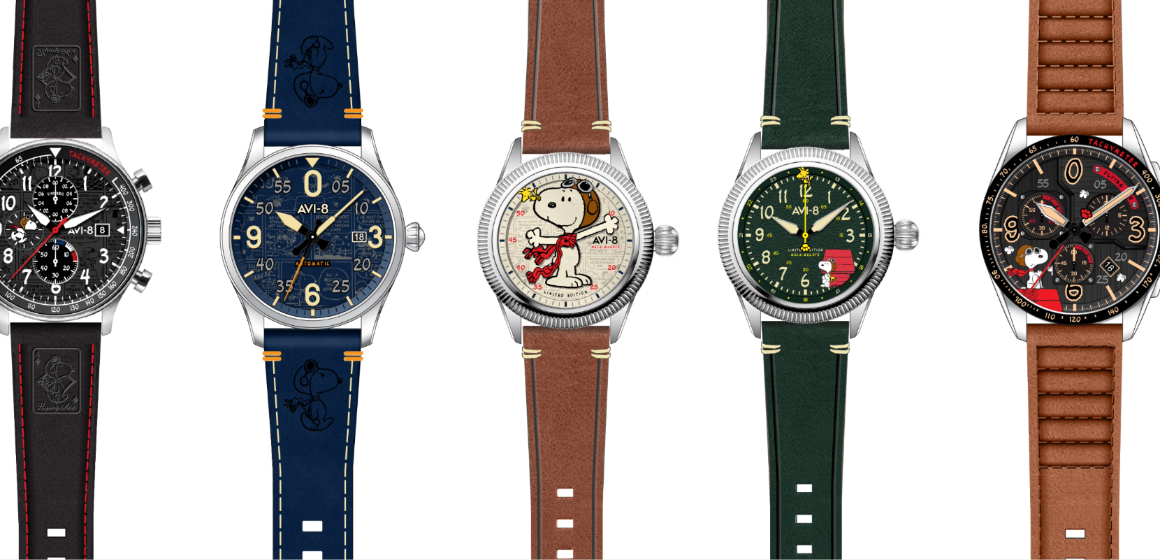 AVI-8 Peanuts Snoopy 75th anniversary limited watches