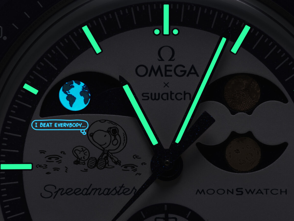 Snoopy and Woodstock appear on latest MoonSwatch Mission to Earthphase ...
